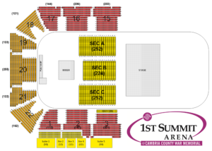 Seating - 1ST SUMMIT ARENA @ Cambria County War Memorial